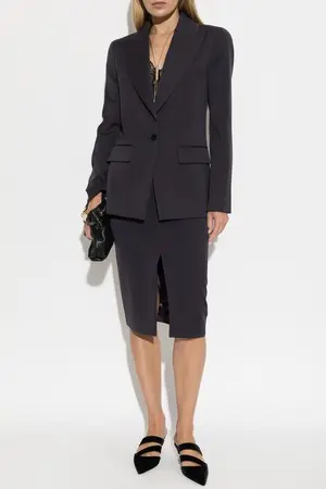 Balmain Wool Pleated Skirt