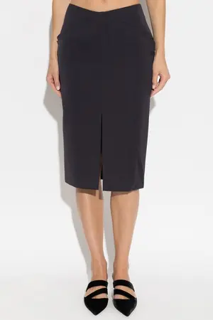 Balmain Wool Pleated Skirt