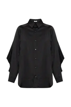 Balmain Oversized Silk Shirt - Black