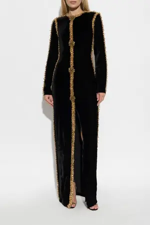 Balmain Long Dress With Appliqués