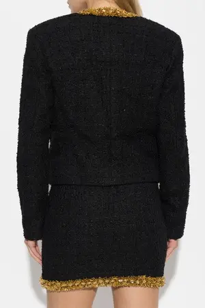 Balmain Tweed Blazer With Appliqués