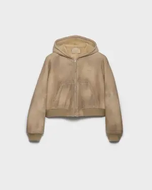 Prada Hooded Shearling Jacket - Rope