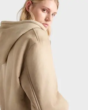 Prada Hooded Shearling Jacket - Rope