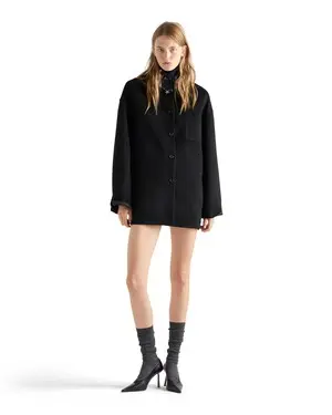 Prada Reversible Double Cashwool And Re-nylon Caban Jacket
