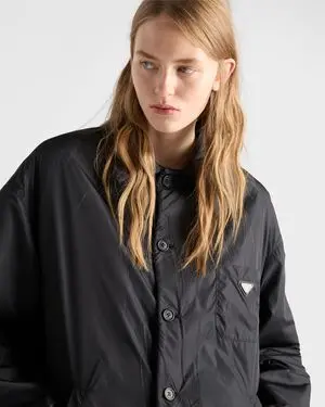 Prada Reversible Double Cashwool And Re-nylon Caban Jacket - Ebony
