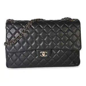 CHANEL Chanel 24C Quilted Caviar Maxi XXL Travel Flap Bag