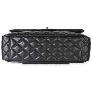 Chanel 24c Quilted Caviar Maxi Xxl Travel Flap Bag - Black