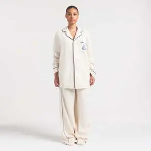 SKIMS Fleece Paralympic Oversized Pajama Top | White | | For Team Usa - Ecru