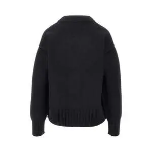 AMI Paris Wool Cardigan With De Coeur' Inlay