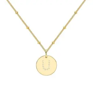 NEOLA DESIGN 18ct Vermeil Alphabet Pendant Necklace - Gold
