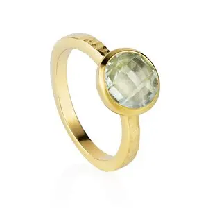NEOLA DESIGN Estella Gold Ring Amethyst - Green
