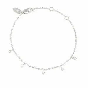 NEOLA DESIGN Sterling Bracelet With White Topaz Gemstones - Silver