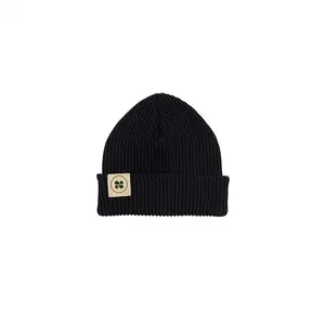 NEW ORCHARD Ribbed Vegan Beanie - Black
