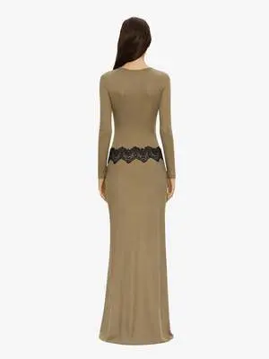 Christopher Esber Open Twist Verner Scooped Long Sleeve Dress