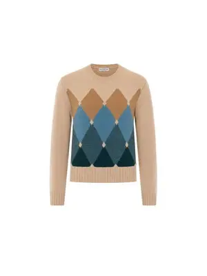 BALLANTYNE Pullover With Argyle Pattern