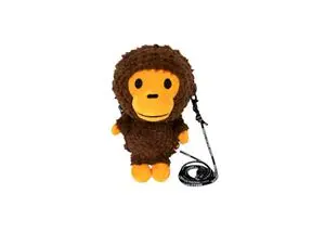 A BATHING APE Baby Milo Fluffy Plush Crossbody Bag - Brown