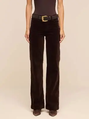 L'Agence Scottie Velvet Wide-leg Jean