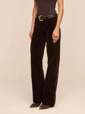 L'Agence Scottie Velvet Wide-leg Jean