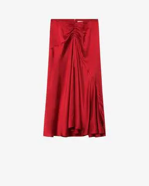 Isabel Marant Étoile Laren Silk Skirt - Red