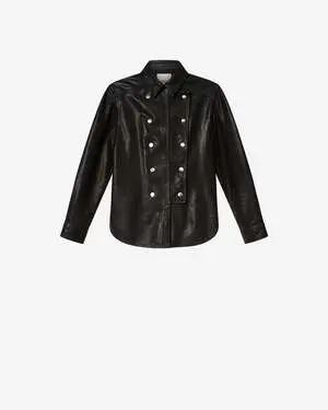 Isabel Marant Étoile Valdy Leather Shirt - Black