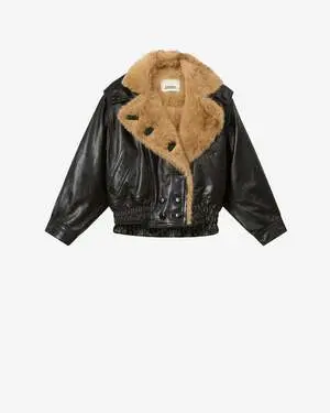 Isabel Marant Étoile Valina Leather Coat - Black
