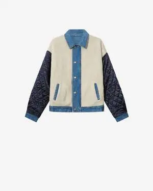 Isabel Marant Étoile Johan Denim And Faux Fur Jacket