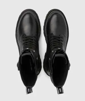 Karl Lagerfeld Kyla Lace-up Buckle Boots