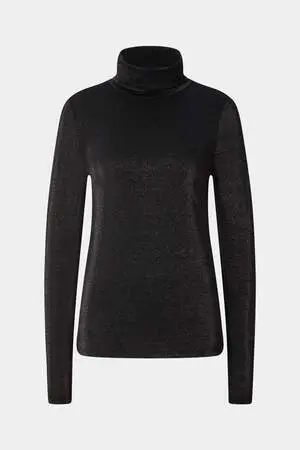Bogner Silva Long-sleeve Turtleneck Top - Black