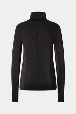Bogner Silva Long-sleeve Turtleneck Top - Black