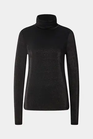 Bogner Silva Long-sleeve Turtleneck Top - Black