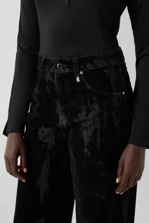Bogner Lizzy Wide-fit Jeans With Velvet Trim