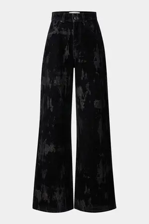 Bogner Lizzy Wide-fit Jeans With Velvet Trim