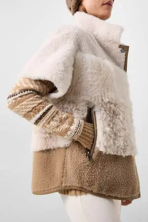 Bogner Lexy Lambskin And Shearling Jacket