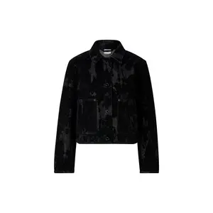 Bogner Lore Velvet Trim Denim Jacket