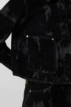 Bogner Lore Velvet Trim Denim Jacket