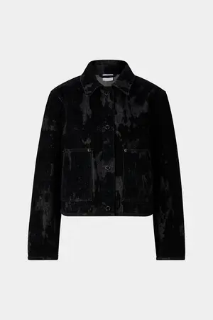 Bogner Lore Velvet Trim Denim Jacket