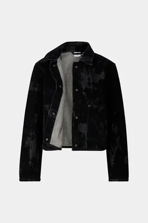 Bogner Lore Velvet Trim Denim Jacket