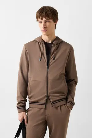 Bogner Forest Jersey Hoodie Jacket - Brown