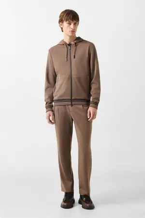 Bogner Forest Jersey Hoodie Jacket - Brown