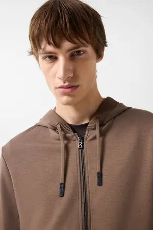 Bogner Forest Jersey Hoodie Jacket - Brown