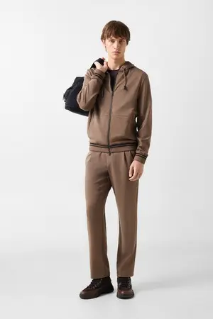 Bogner Forest Jersey Hoodie Jacket - Brown