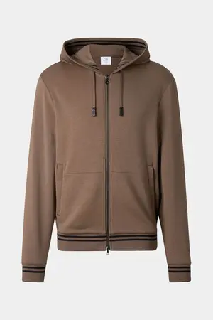 Bogner Forest Jersey Hoodie Jacket - Brown