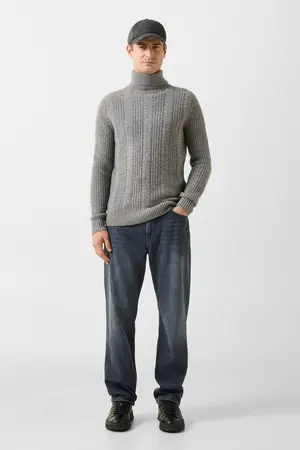 Bogner Eros Yak Wool Turtleneck Pullover - Gray