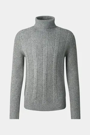 Bogner Eros Yak Wool Turtleneck Pullover - Gray