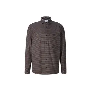 Bogner Hardy Cotton Flannel Shirt - Coffee/beige/navy