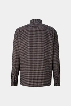 Bogner Hardy Cotton Flannel Shirt - Coffee/beige/navy