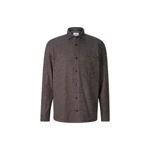 Bogner Hardy Cotton Flannel Shirt - Coffee/beige/navy