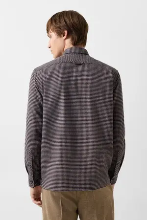 Bogner Hardy Cotton Flannel Shirt - Coffee/beige/navy
