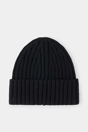Bogner Bony Ribbed Knit Beanie With Logo Patch - Black