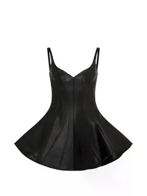David Koma Corset-style Panelled Mini Dress - Black